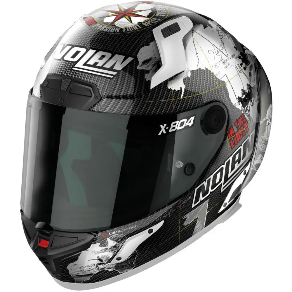 Casco Nolan X-804 RS Ultra Carbon Carlos Checa, White | Moto-Rad® México 🇲🇽